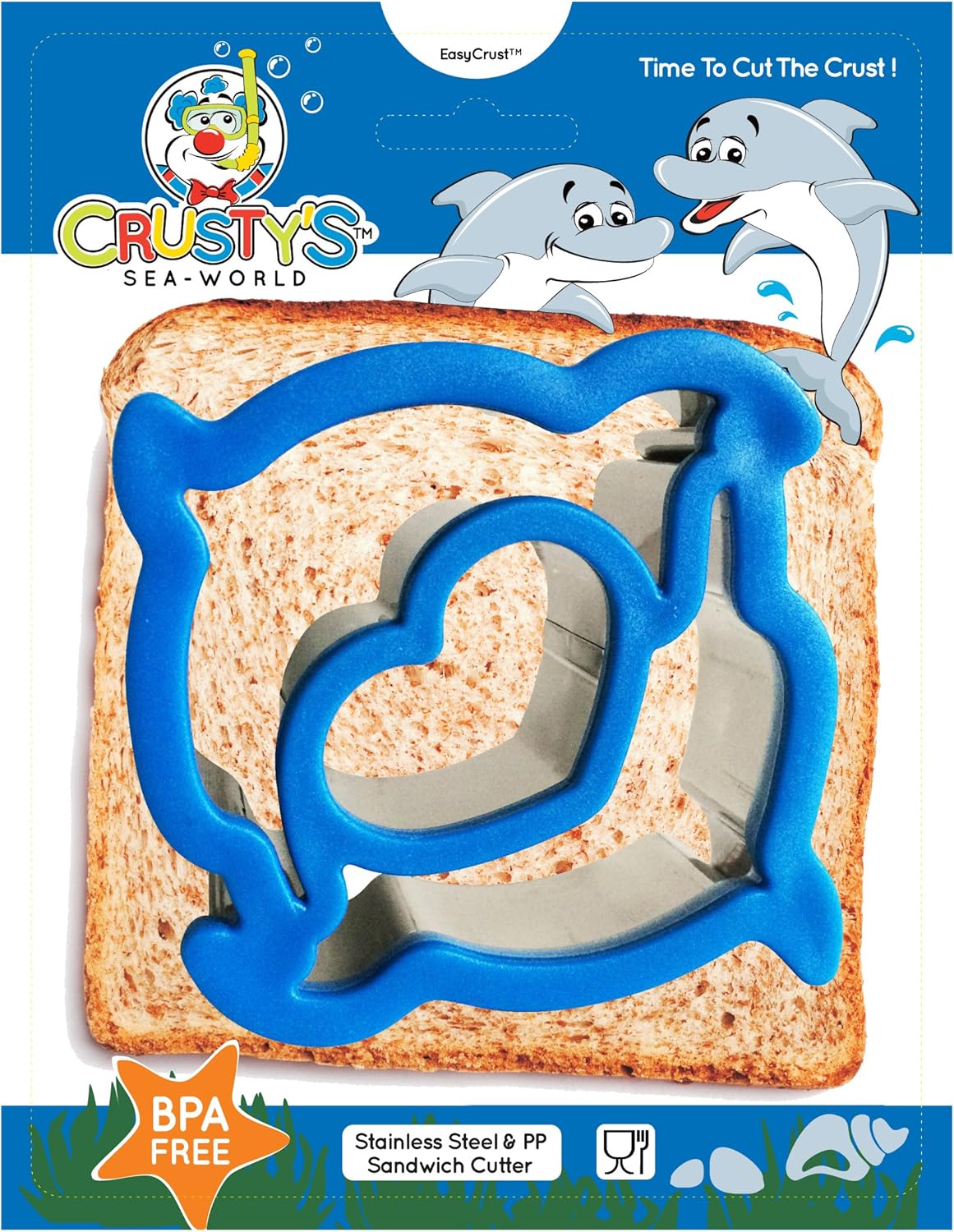 Amazon.com: Crusty's Dolphin Sandwich Cutter Stainless Steel Crust ...