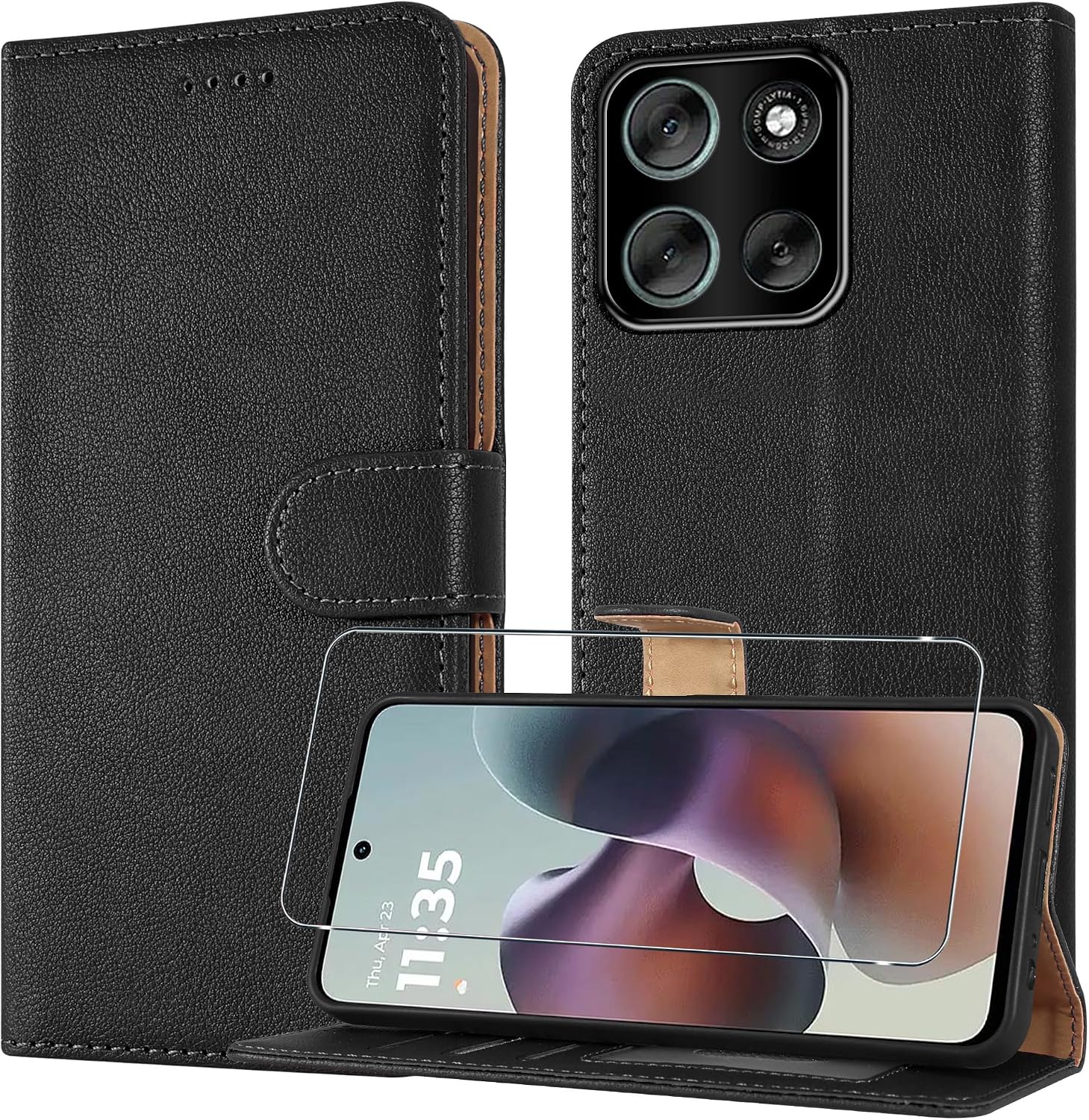 Case for Motorola Moto G56 5G with 1 x Screen Protector Glass, Magnetic ...