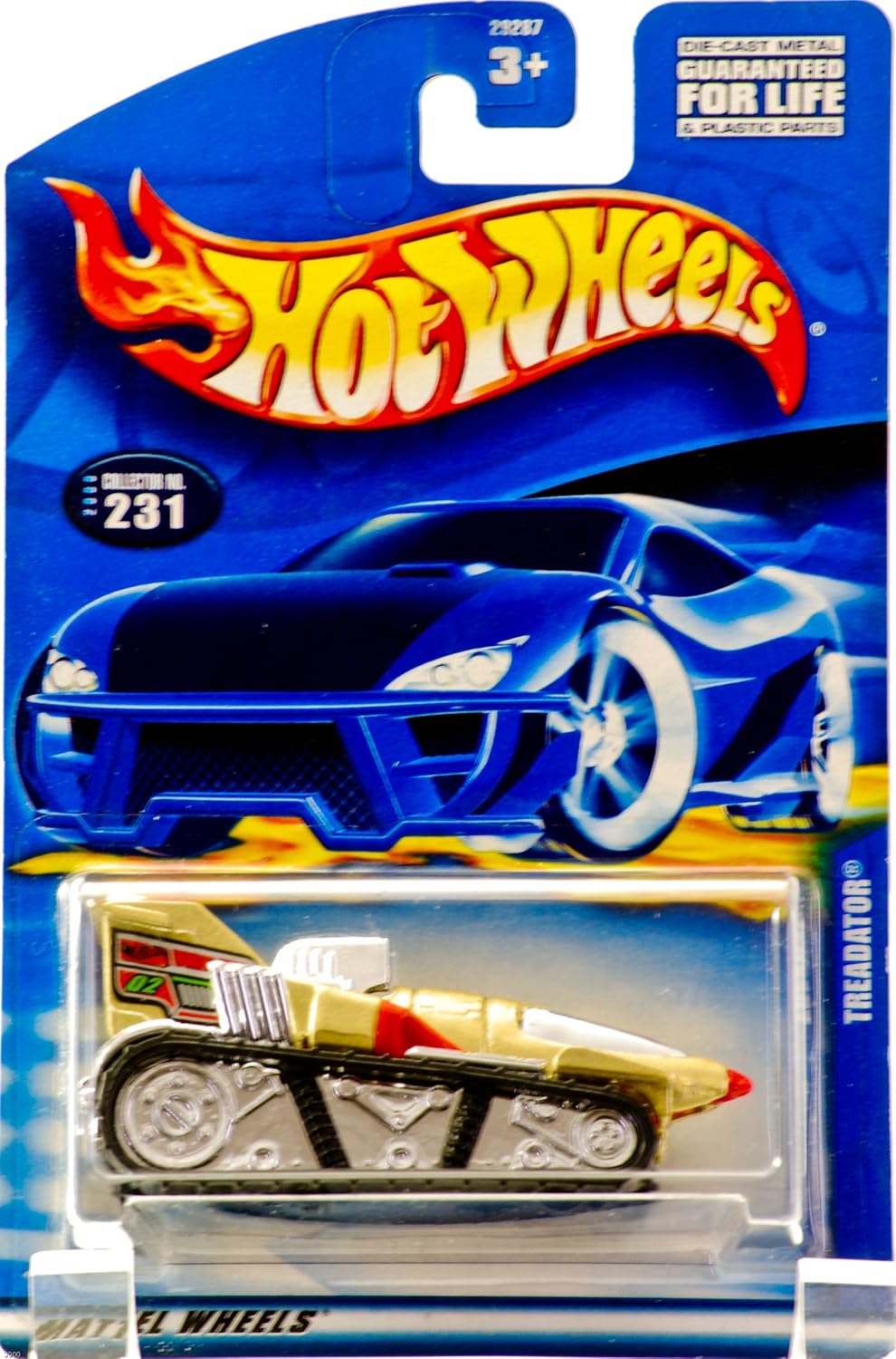 Mattel 2000 Hot Wheels - Collector #231 - Treadator - Metallic Gold ...