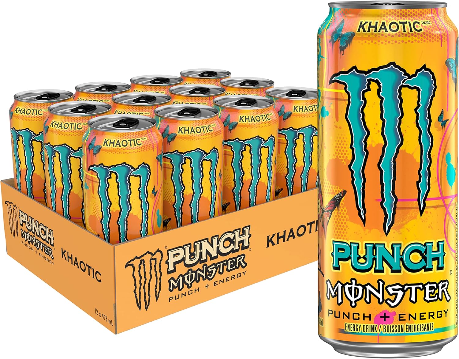 Monster Energy Punch, Khaotic, 473mL Cans, Pack of 12 : Amazon.ca ...