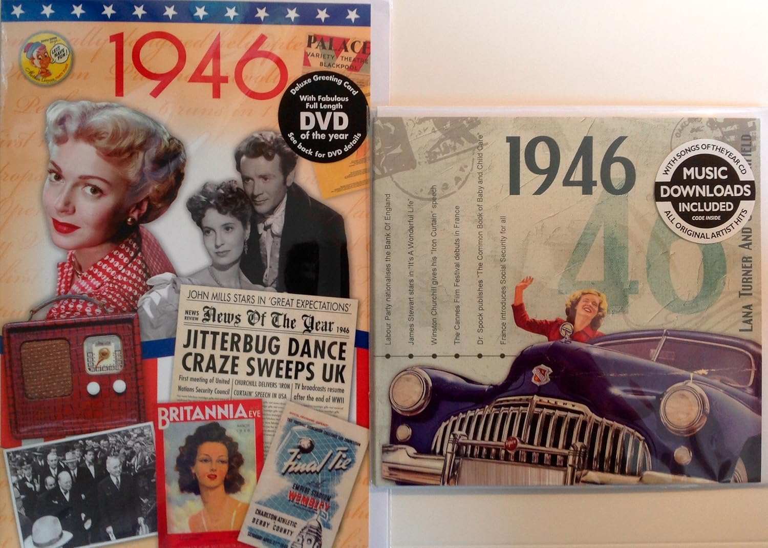 1946 Birthday Gifts Set - 1946 DVD Film , 1946 Chart Hits CD and 1946 ...