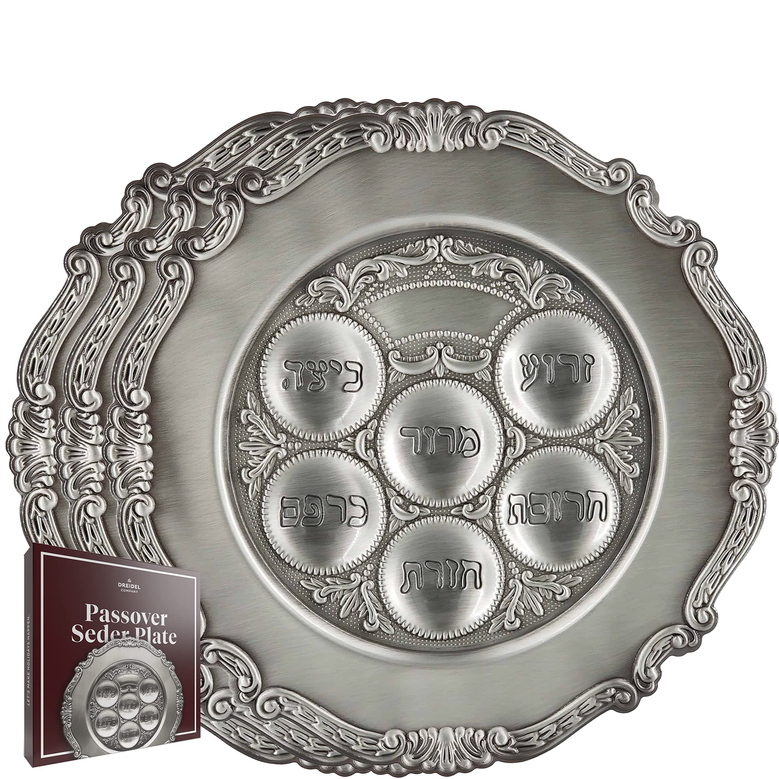Snapklik.com : The Dreidel Company 3-Pack Traditional Pewter Passover ...