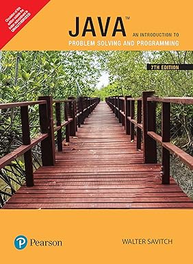 Java: An Introduction to Problem Solving and Programming: Walter Savitch: 9789332585935: Amazon ...