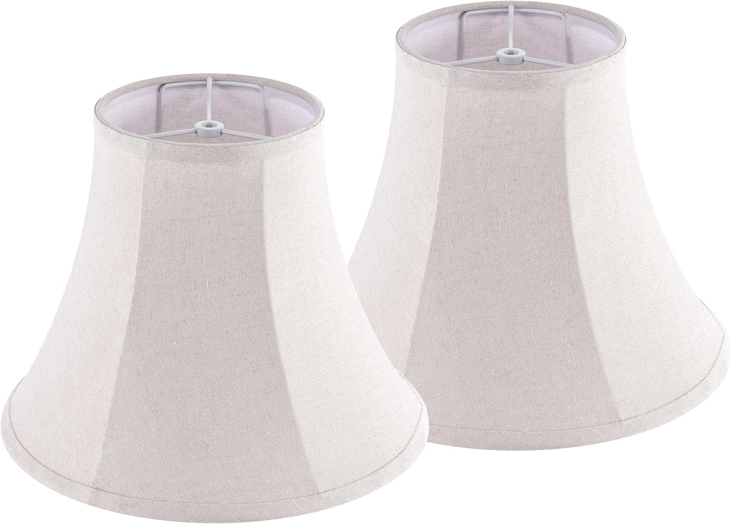 JERHOUS Beige Bell Lamp Shades Set of 2 Medium LampShade 6.7``Top x 13 ...