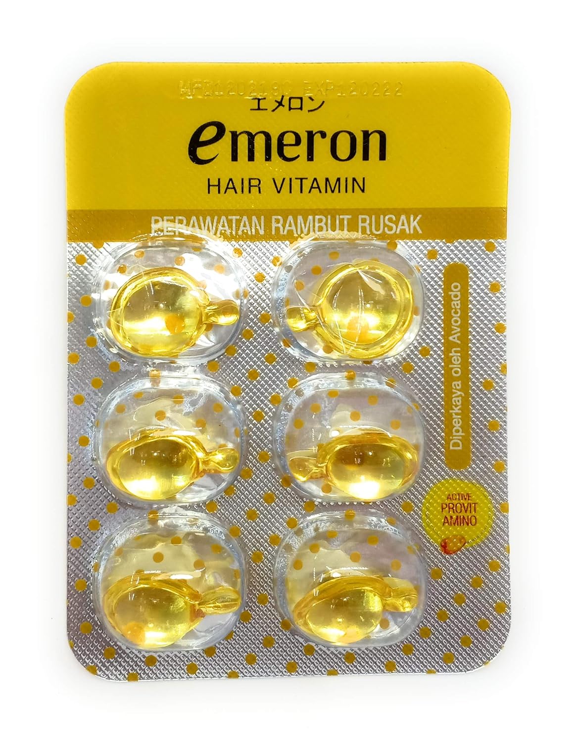 Amazon.com : Emeron Hair Vitamin Damage Care, 12 Blister (@ 6 Capsule ...