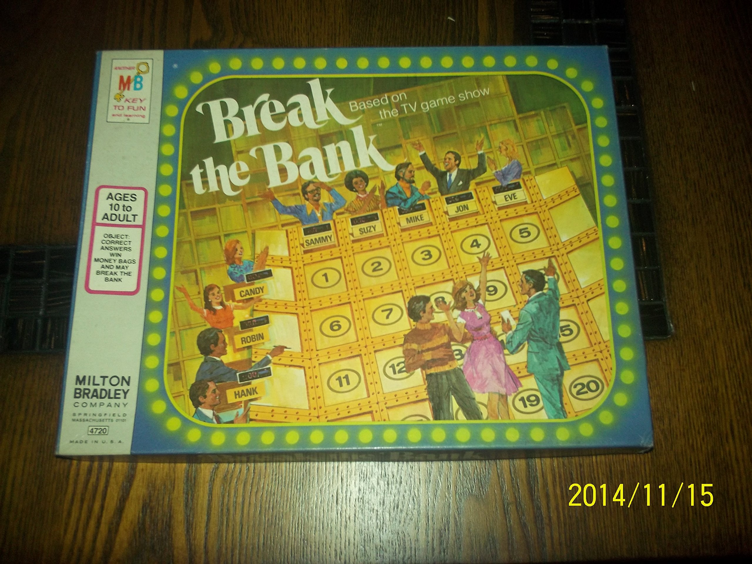 1977 Break The Bank TV Show Board Game COMPLETE and UNPUNCHED Milton ...