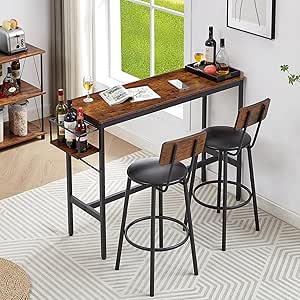 Amazon.com - Dining Table Set for 2, Bar Table and Chairs Set ...