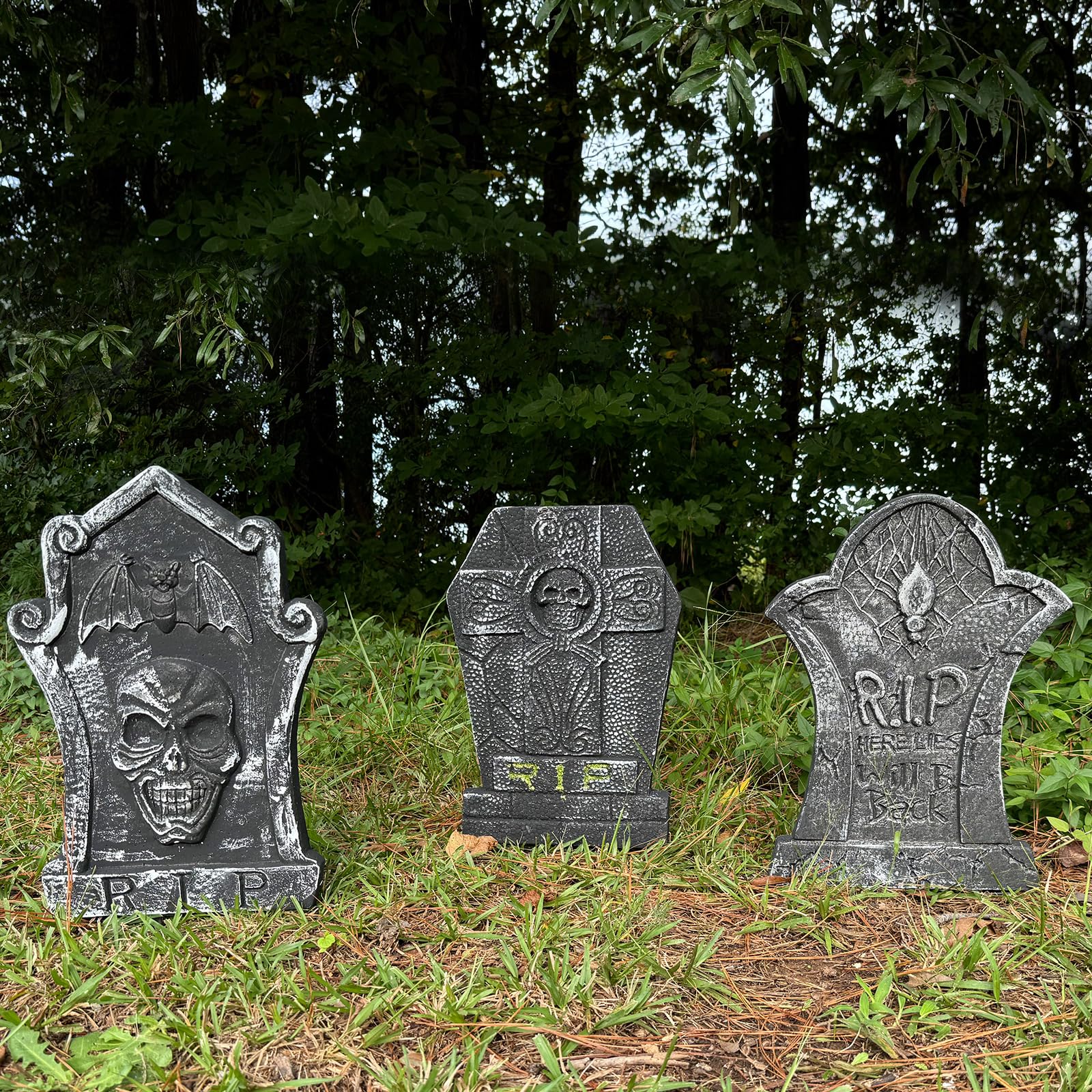 Amazon.com: Halloween Foam Tombstones RIP Graveyard Headstone with ...