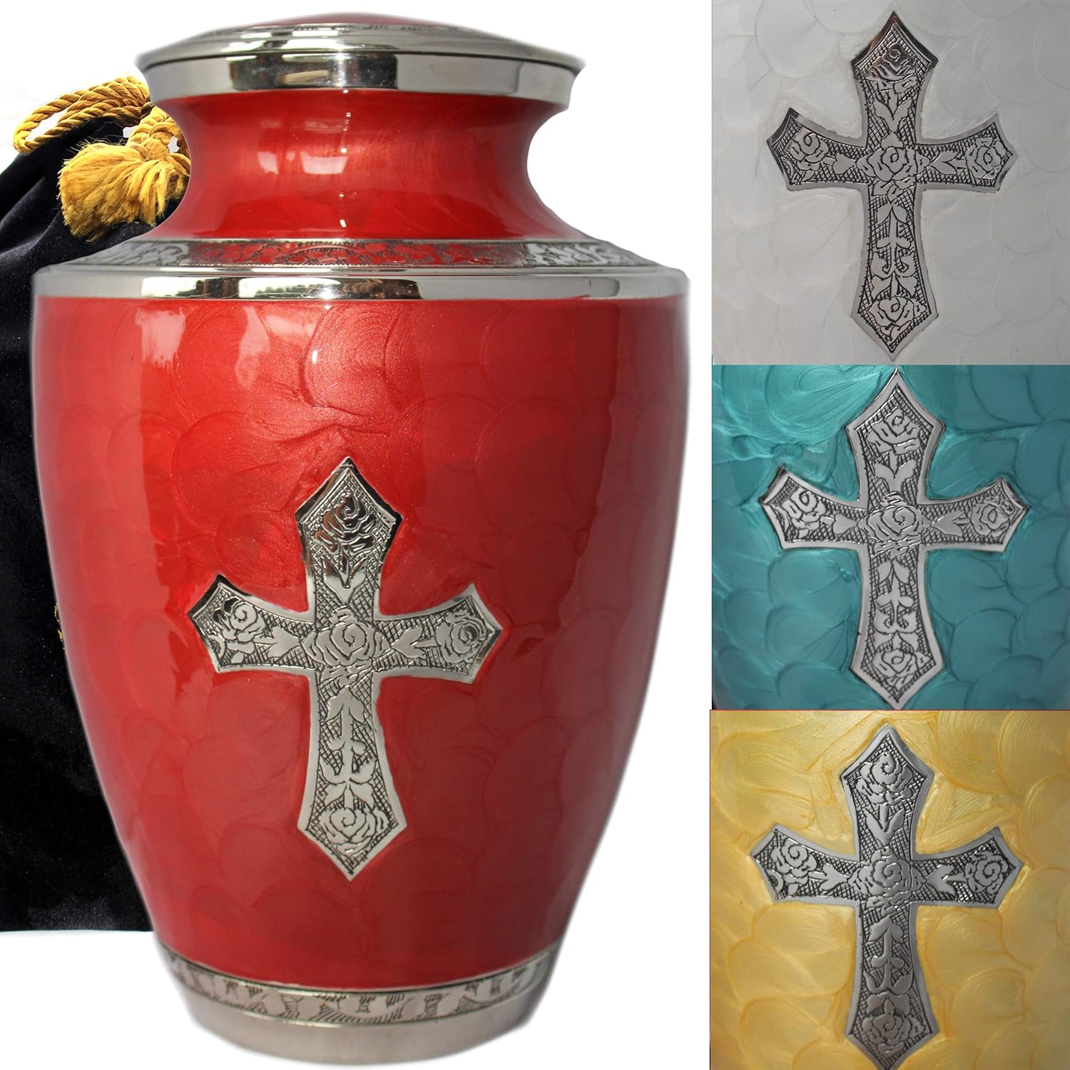 Amazon.com: Glory to God Catholic/Christian Cross Cremation Urns for ...
