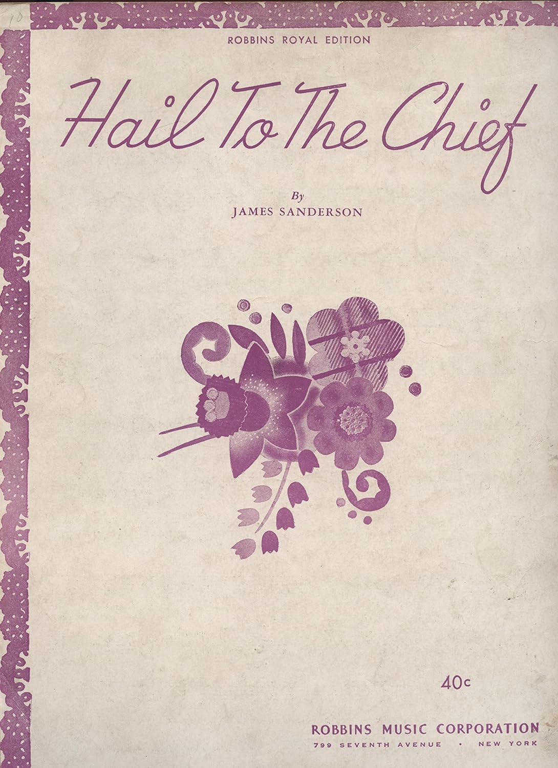 Hail to the Chief. Piano solo.: James Sanderson: Amazon.com: Books