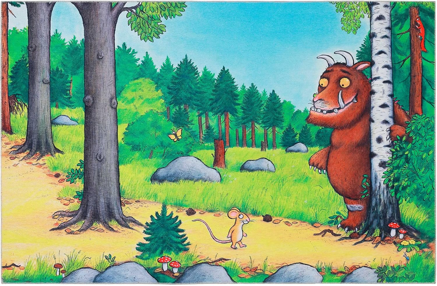 Wecon Home Robust Short Pile Children's Rug with Gruffalo Motif ...