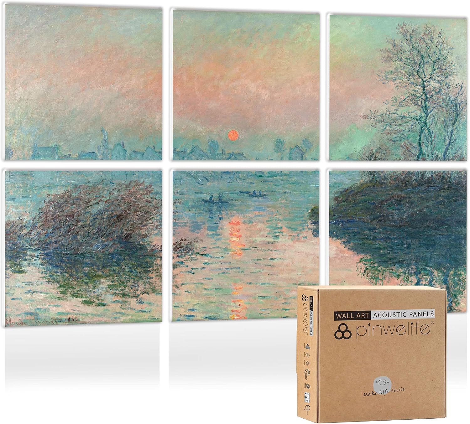 Amazon.com: PINWELIFE Wall Art Acoustic Panels, Sound Proof Panels for ...