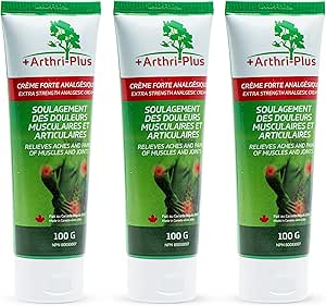 ARTHRI-PLUS Natural Pain Relief Extra Strength Analgesic Cream - Long ...