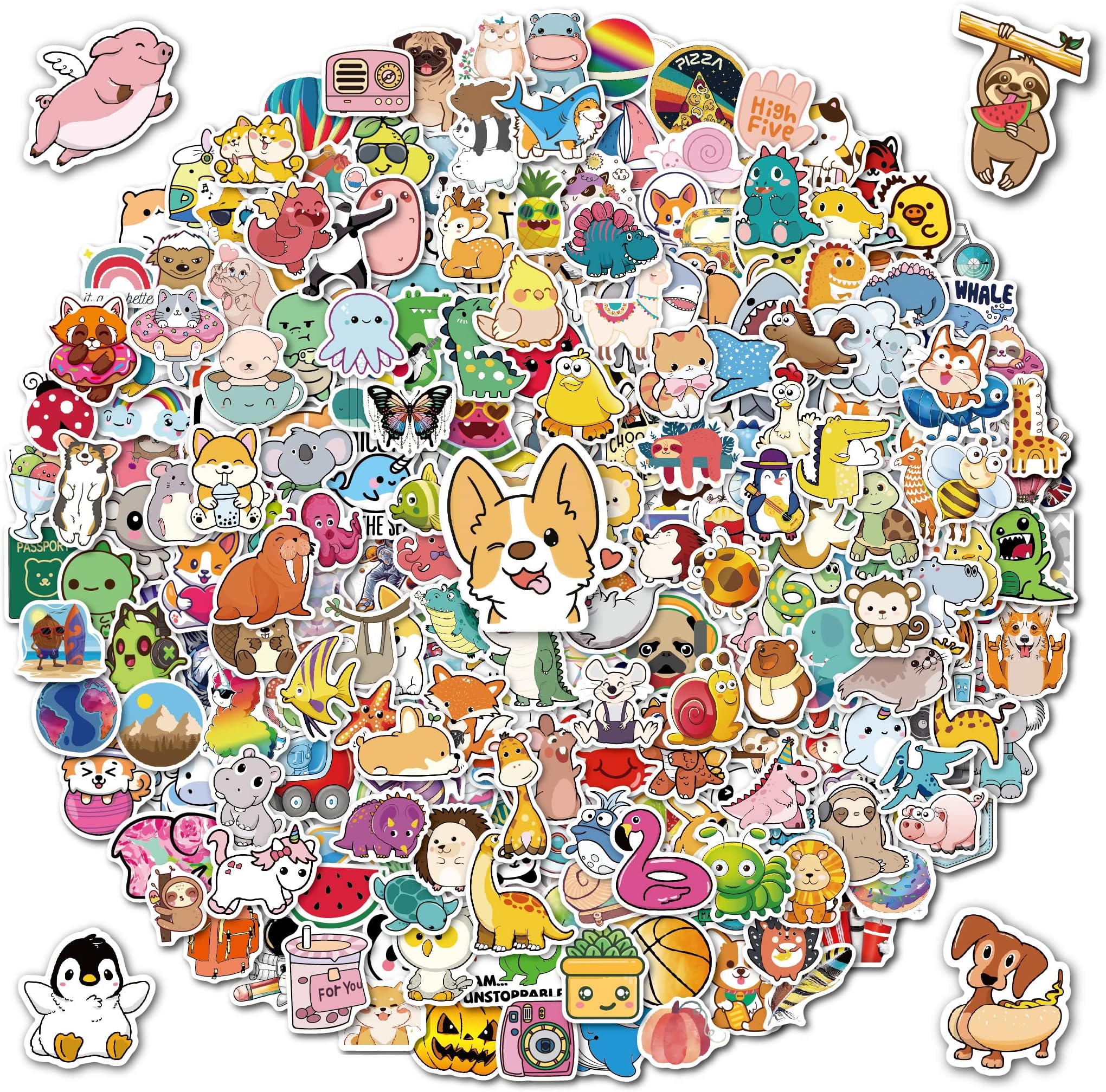 Amazon.com: Geyoga 300 Pcs Duck Stickers Cute Yellow Rubber Duck ...