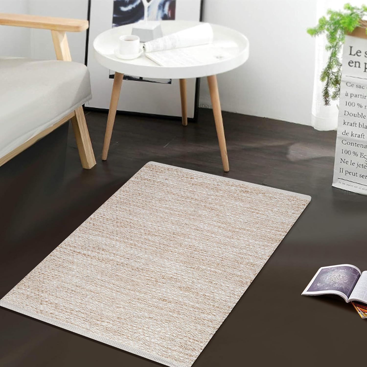 Amazon.com: Bedding Craft Jute Cotton Matty Area Rug for Living Room ...