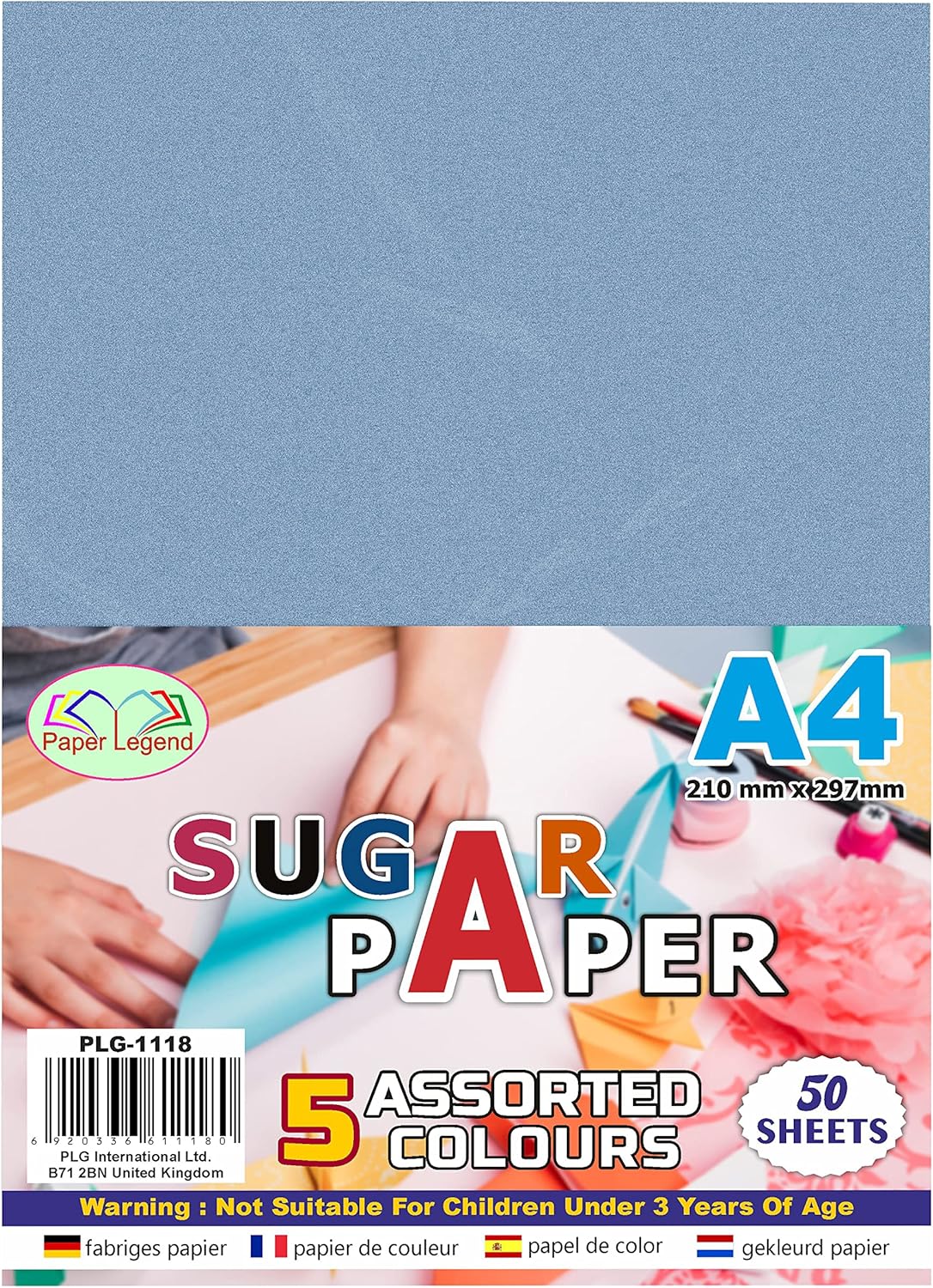 (Pack of 50 Sheets) A4 Recycled Sugar Paper 70 GSM A4 Coloured Paper in ...