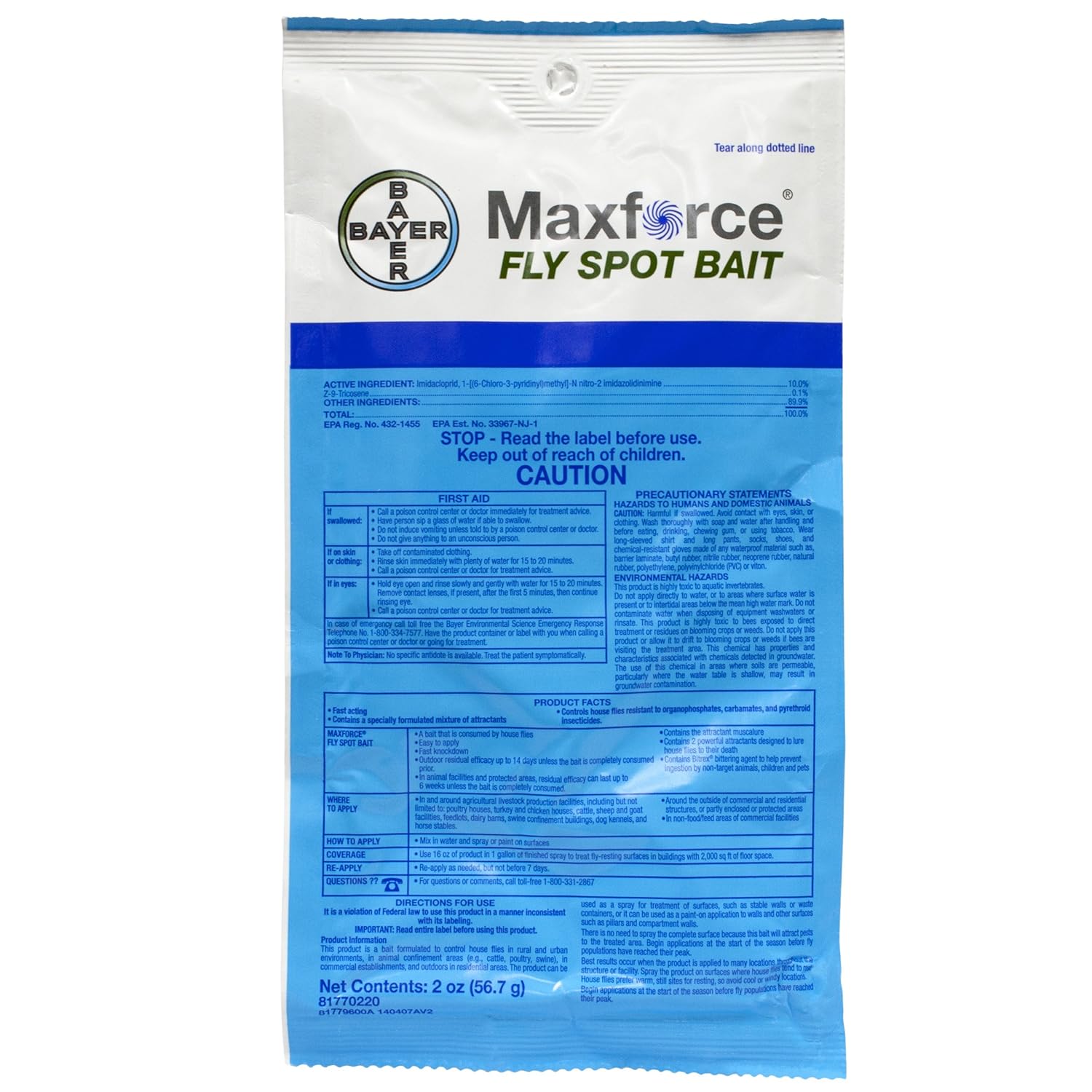 Amazon.com: Maxforce Fly Spot Fly Bait-4 Packs BA1038 : Patio, Lawn ...