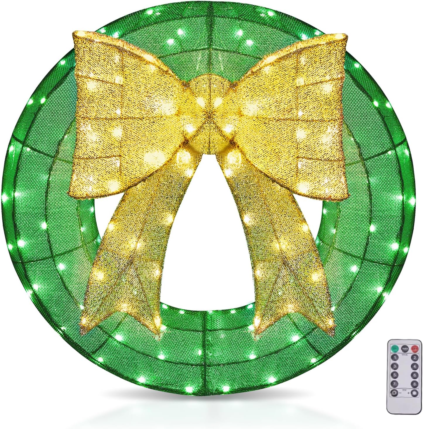 Amazon.com: Karl home Corona de Navidad preiluminada de 24 pulgadas ...