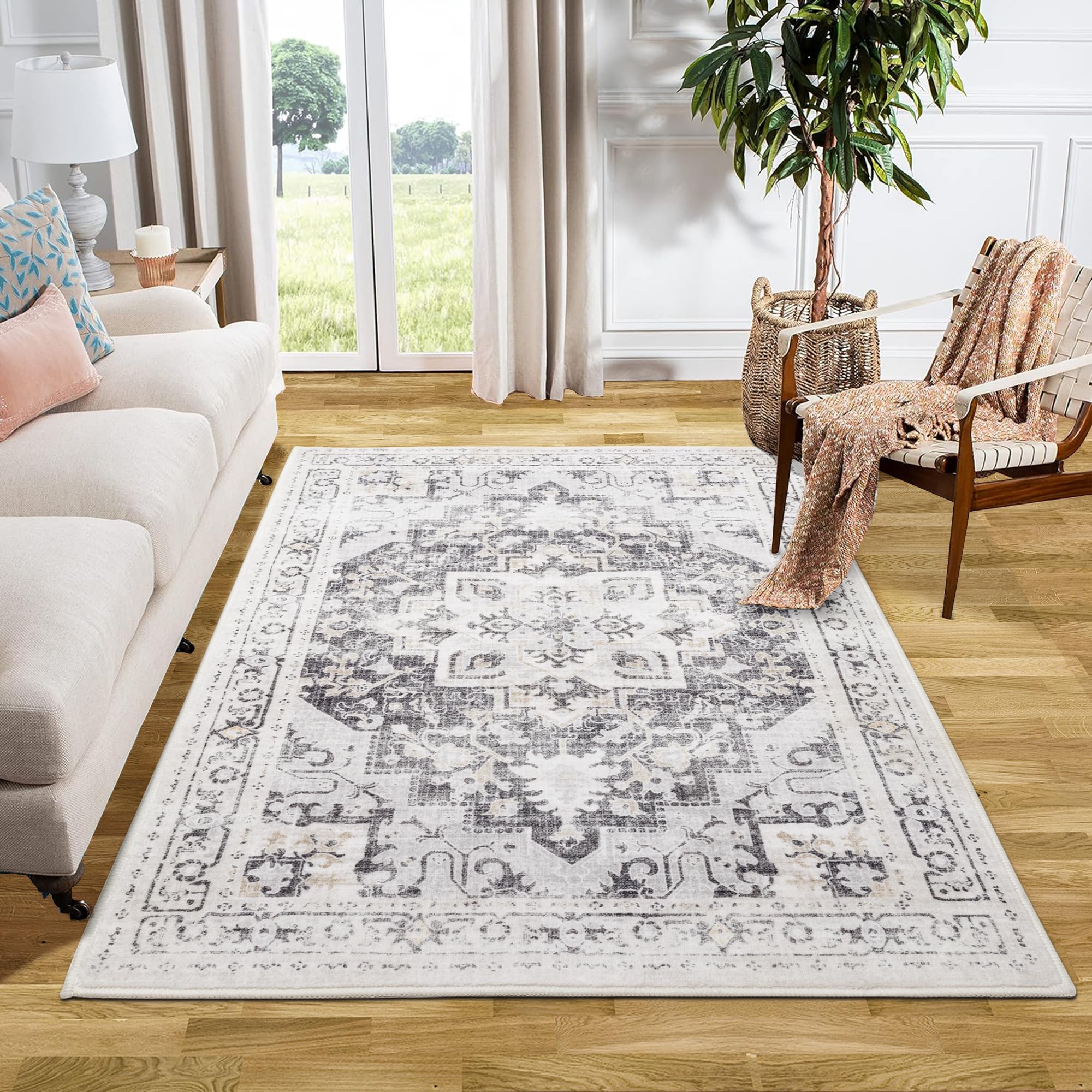 Amazon.com: ARTWEAVER 5x7 Area Rugs-Washable Non-Slip Area Rugs for ...