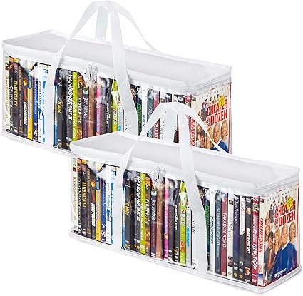 Amazon.com: Stock Your Home DVD Storage Bags (Set of 2) Media Organizer ...