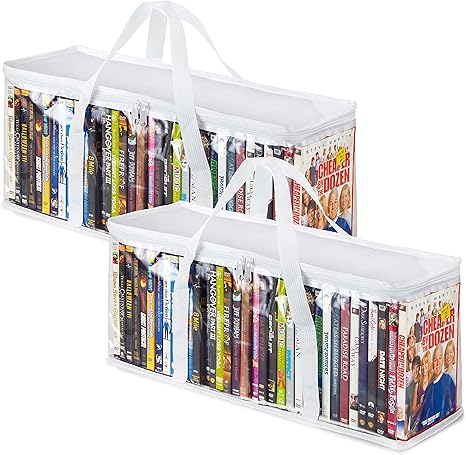 Amazon.com: Stock Your Home DVD Storage Bags (Set of 2) Media Organizer ...