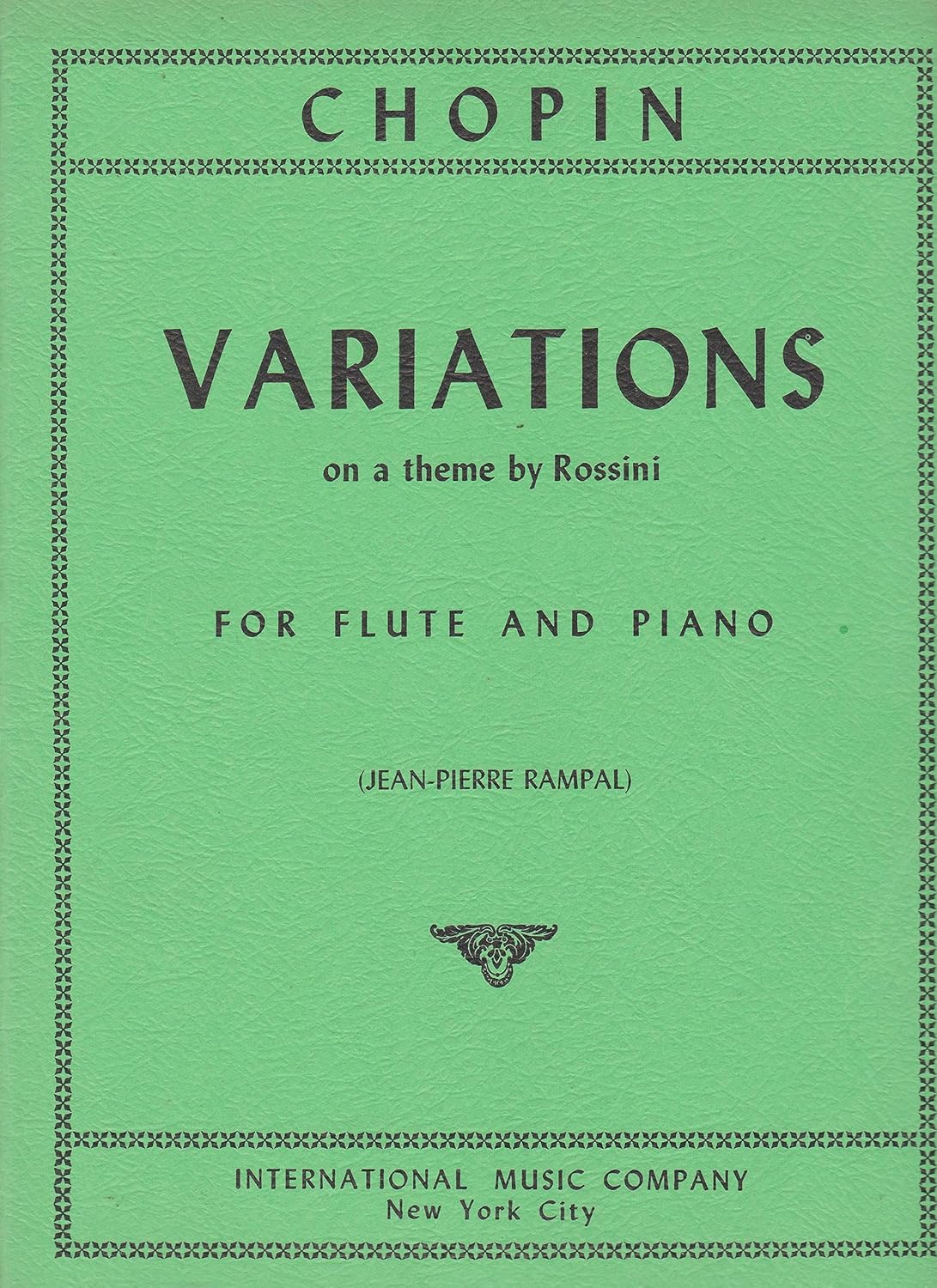 Amazon.com: Chopin Variations on a Theme by Rossini for Flute and Piano ...