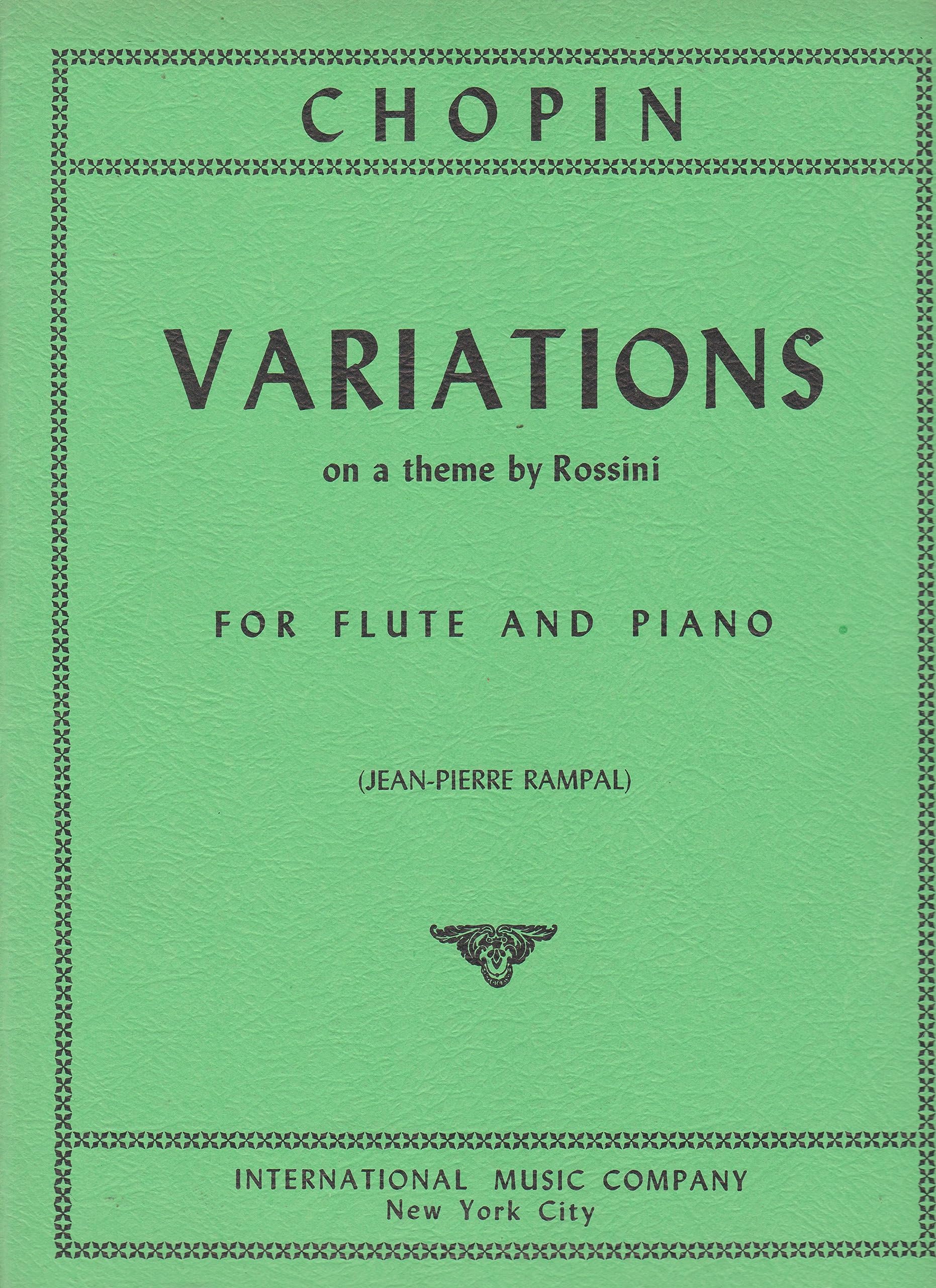 Amazon.com: Chopin Variations on a Theme by Rossini for Flute and Piano ...