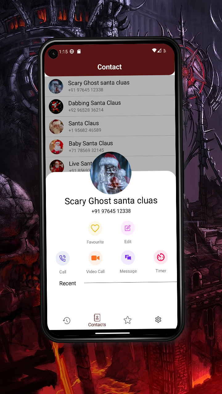 Scary Ghost Santa Claus Video Calling Fake Gift Video Call & Game ...