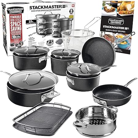 Amazon.com: Granitestone Original 5-Piece Nonstick Cookware Set ...