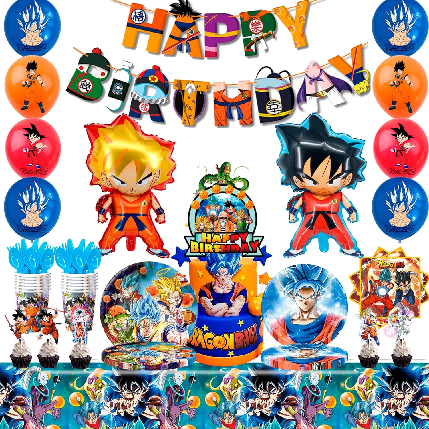 Amazon.com: Cartoon Birthday Decoration, 111pcs Cartoon Party ...