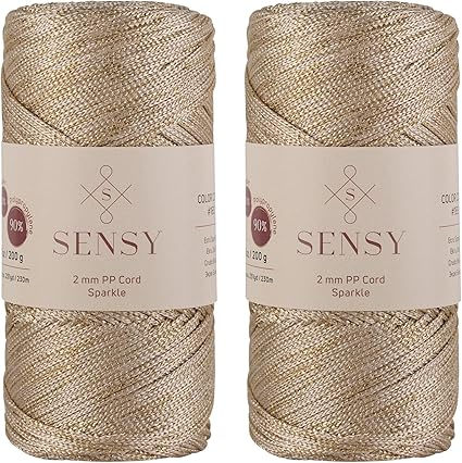 Amazon.com: 2 Pack of Sensy Premium 2mm 251 Yards Sparkle Polyester ...