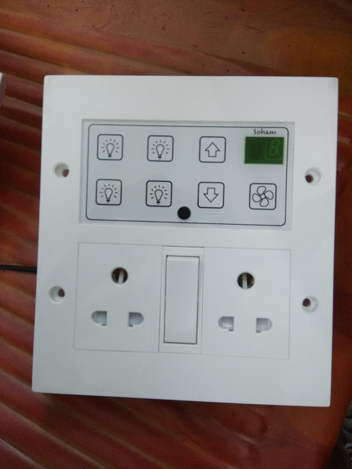 Touch And Remote Switch Board For 8 module 5x5 box White Plate by soham ...
