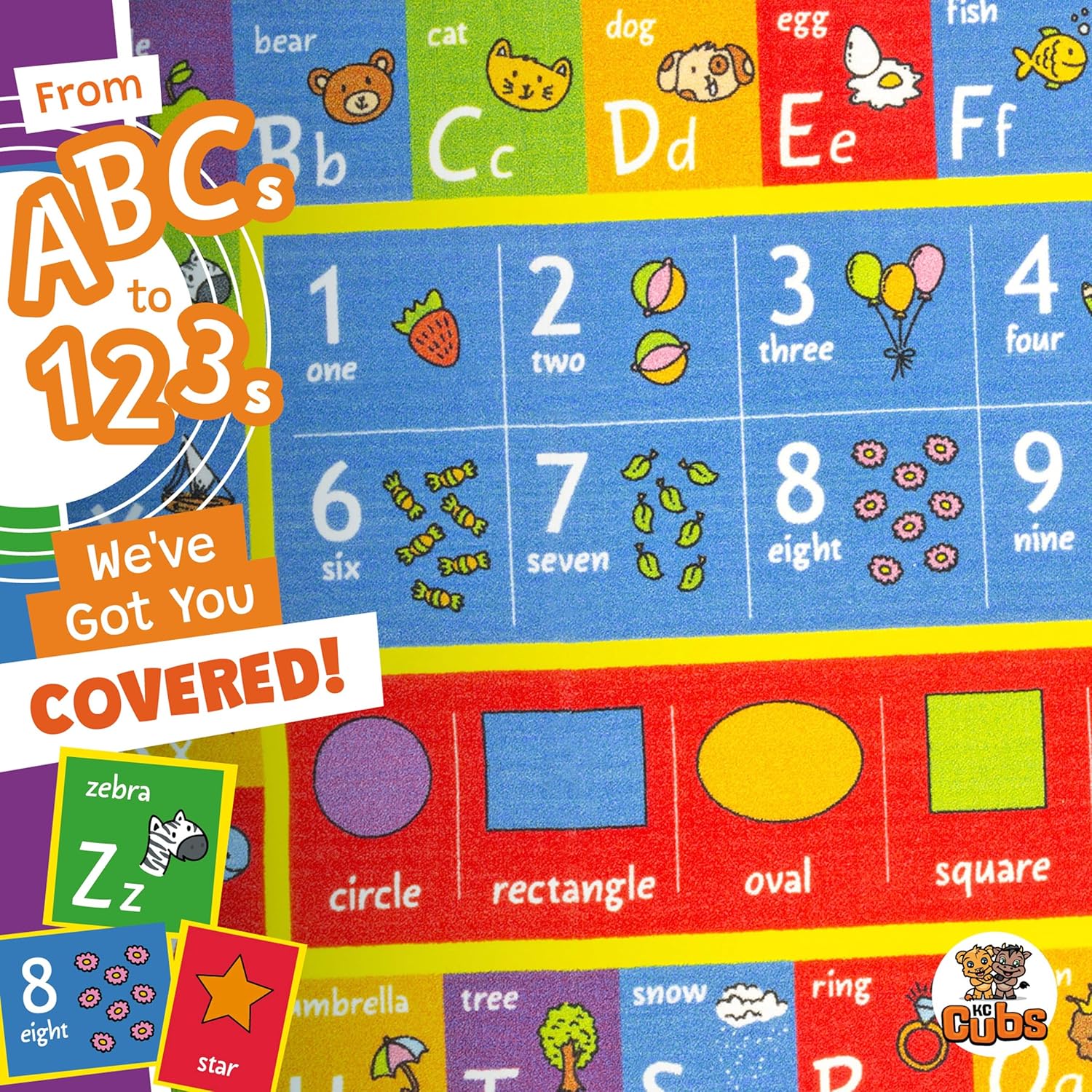 KC CUBS ABC Alphabet, Numbers and Shapes Educational Learning & Fun ...