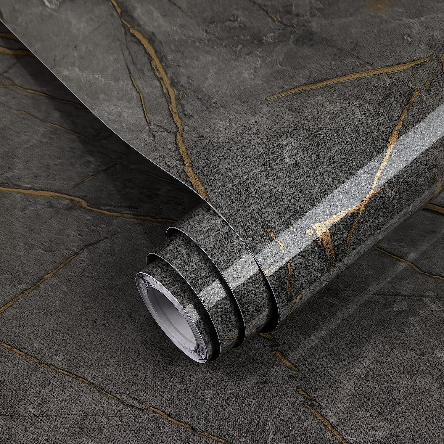 Decoroom Marble Sticky Back Plastic Roll Grey 60x500cm Marble Vinyl ...
