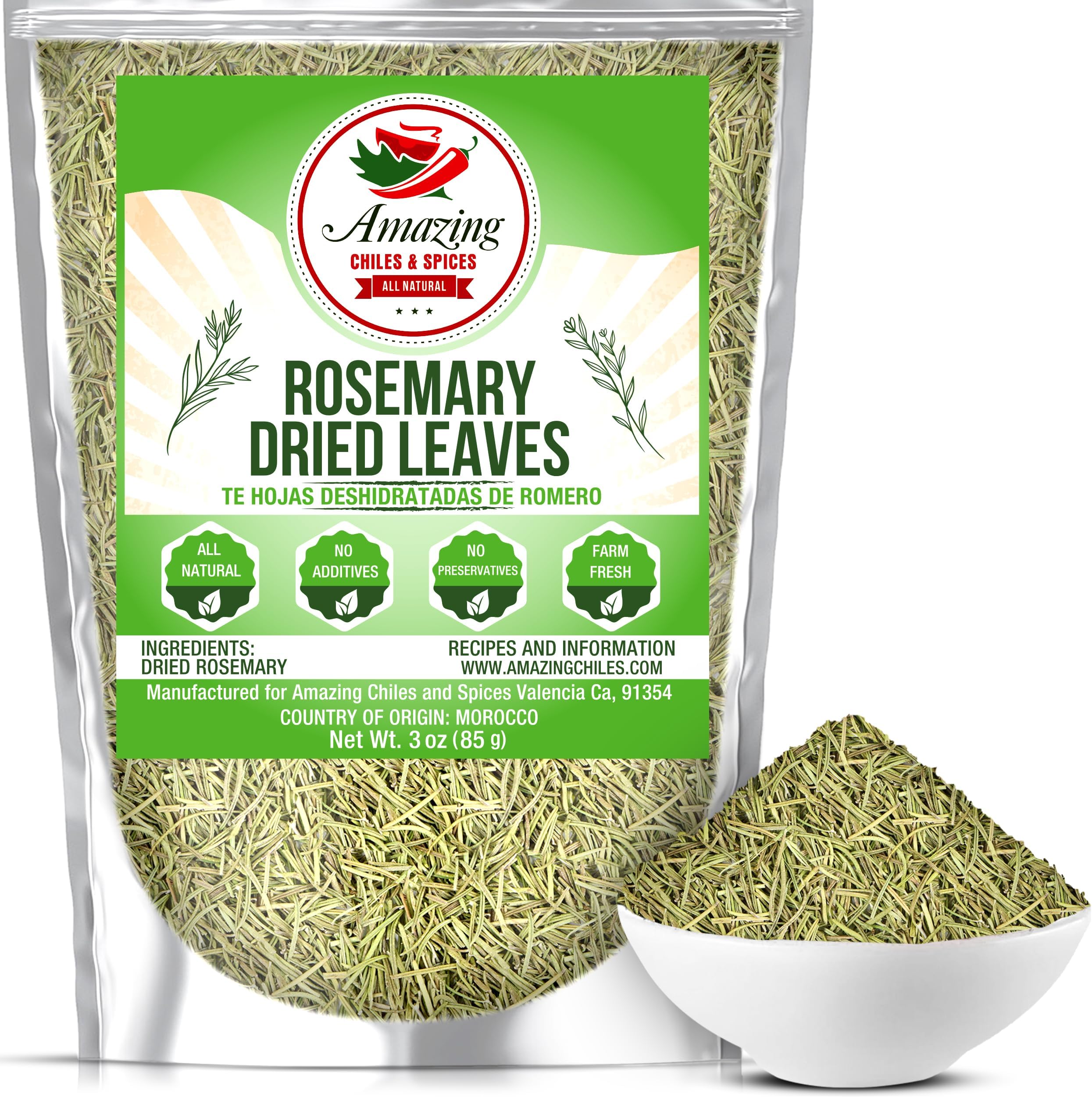 Amazon.com : Monterey Bay Herb Co. Whole Organic Rosemary ...