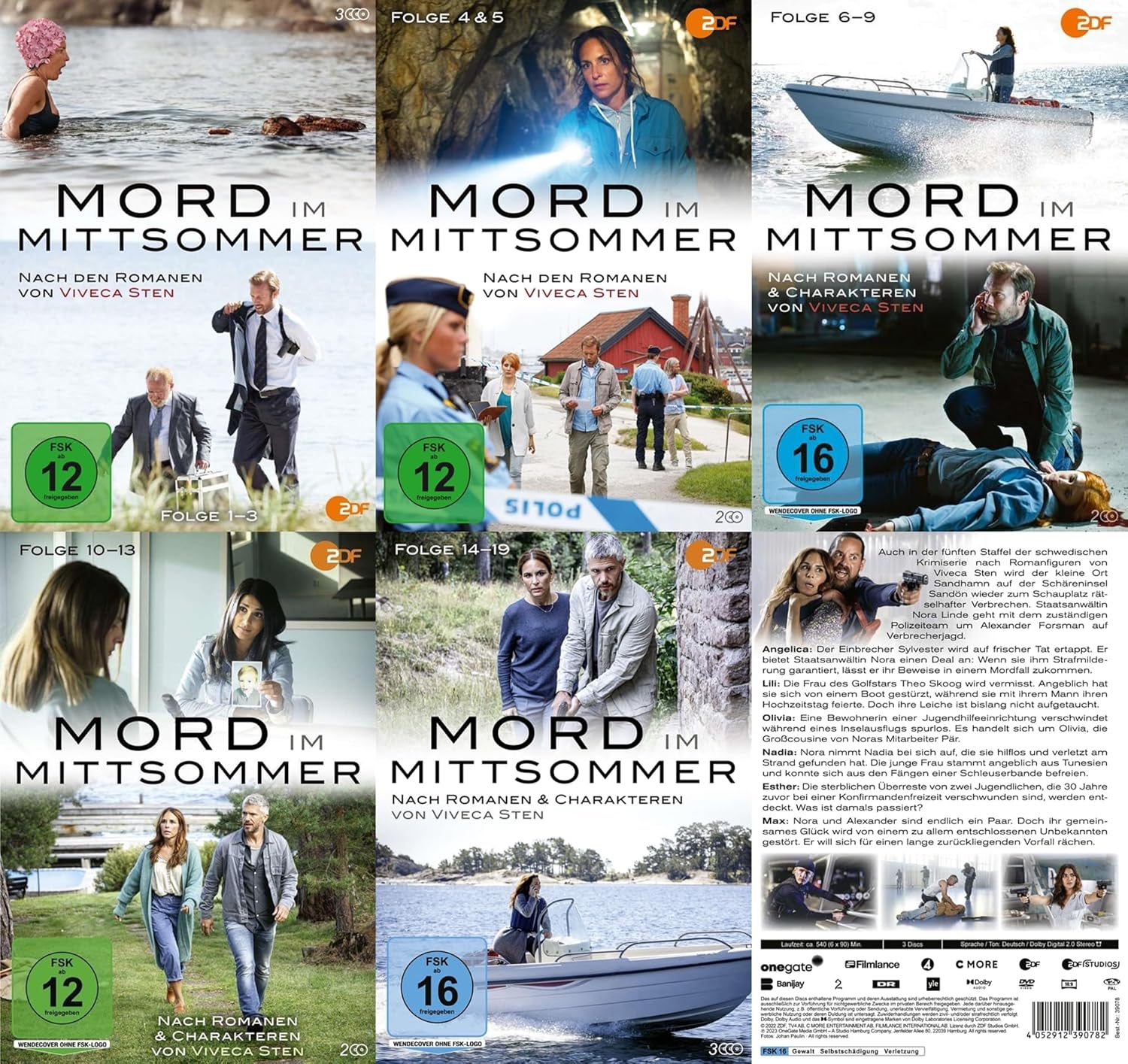 Mord im Mittsommer – alle Folgen 1 – 19 – Krimi TV-Serie – 12 DVD ...
