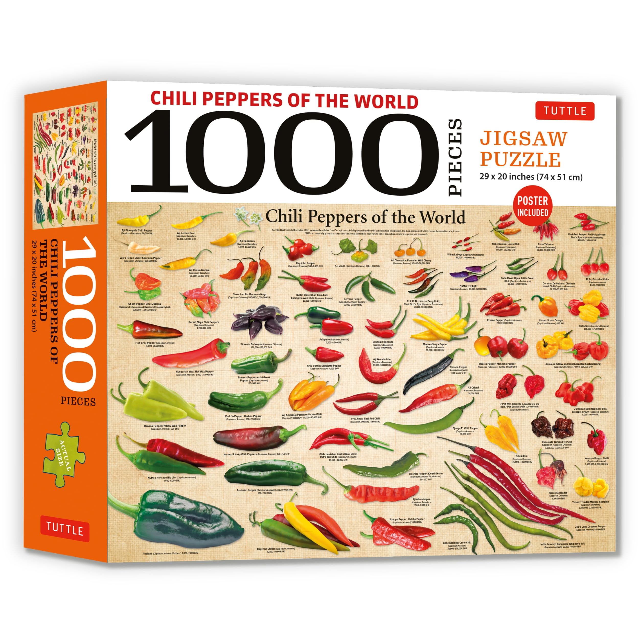 Amazon.com: Chili Peppers of The World - 1000 Piece Jigsaw Puzzle: for Adults and Families ...