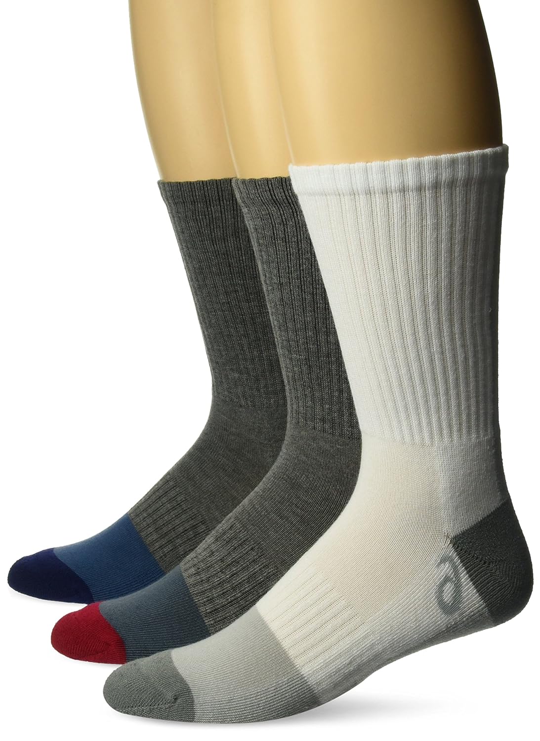 ASICS Training Crew (3 Pack), Heather Grey Assorted, X-Large : Amazon ...