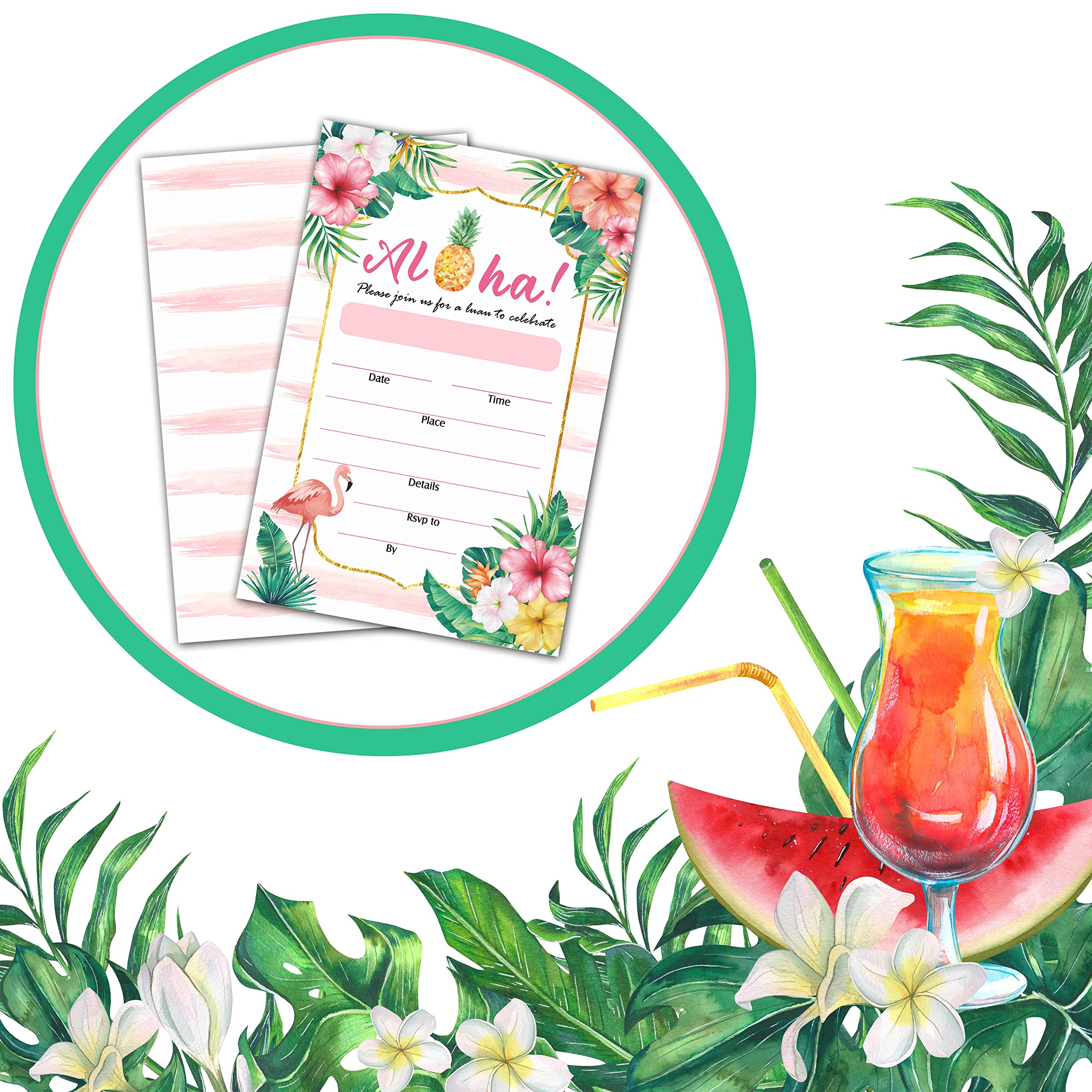 Blank Hawaiian Invitations