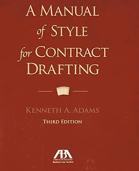 Amazon.com: A Manual of Style for Contract Drafting: 9781614388036 ...