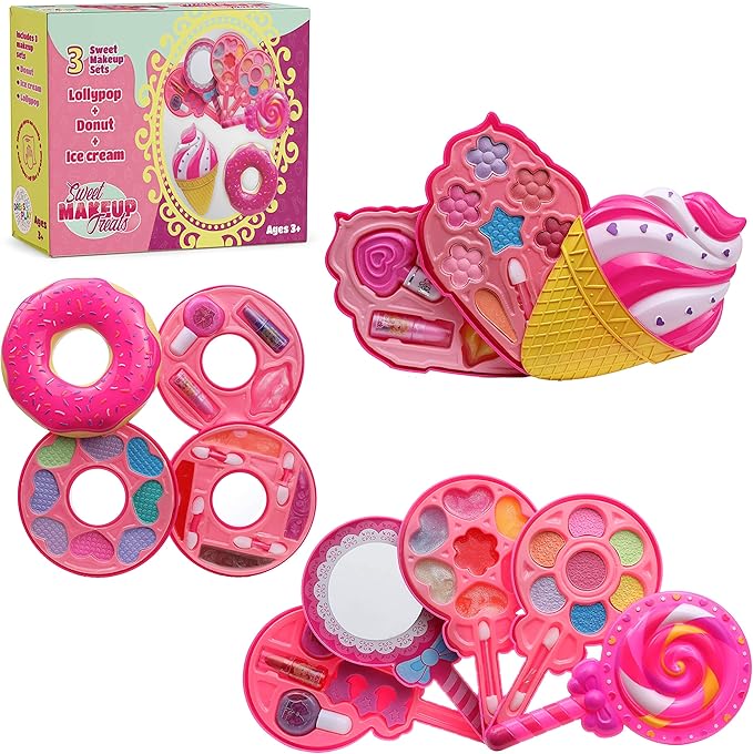 Amazon.com: DRESS 2 PLAY Kids Makeup Kit for Girls - Princess Real ...