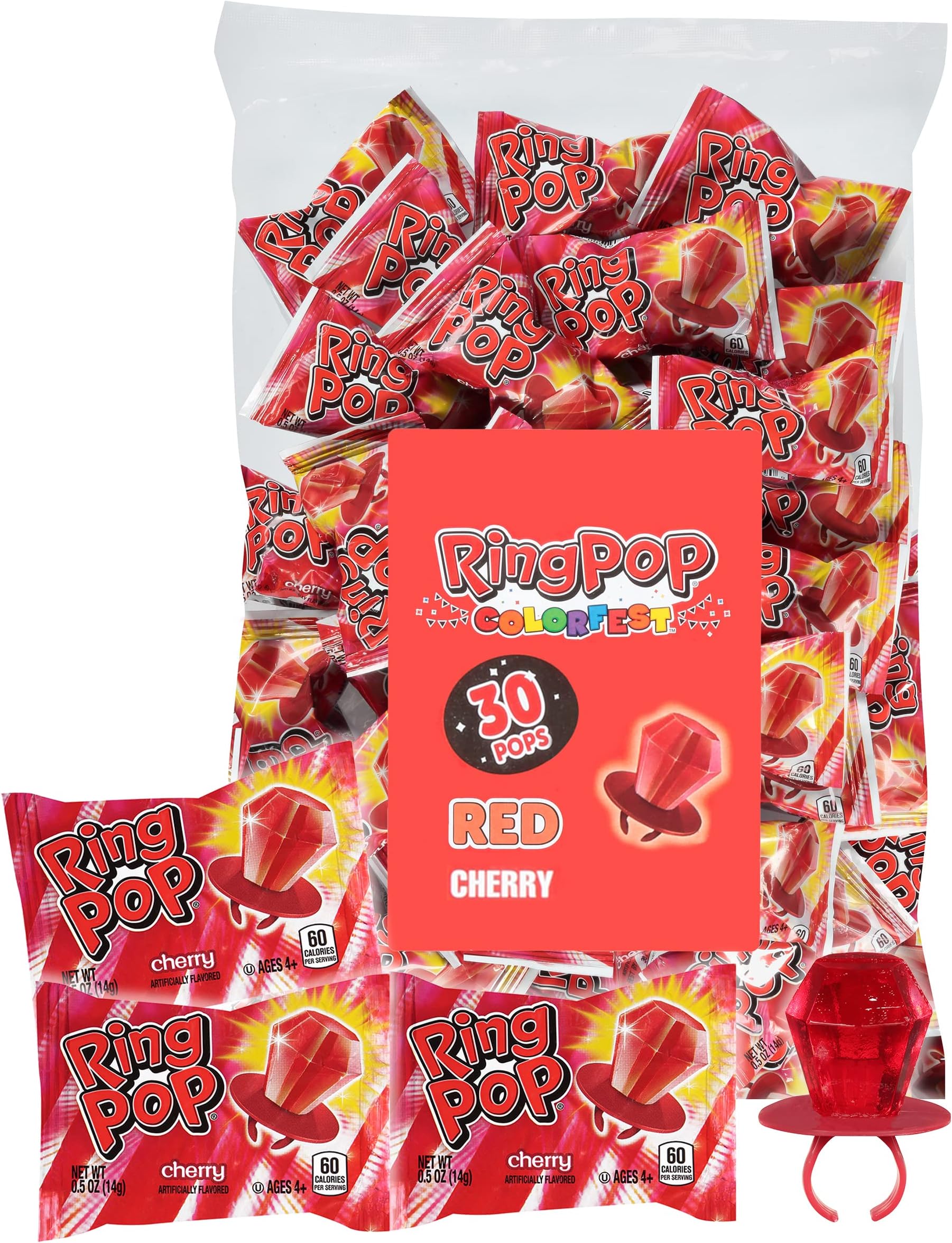 Amazon.com : Charms Blow Pops, Flavor, Cherry, 48 Count (Pack of 1 ...