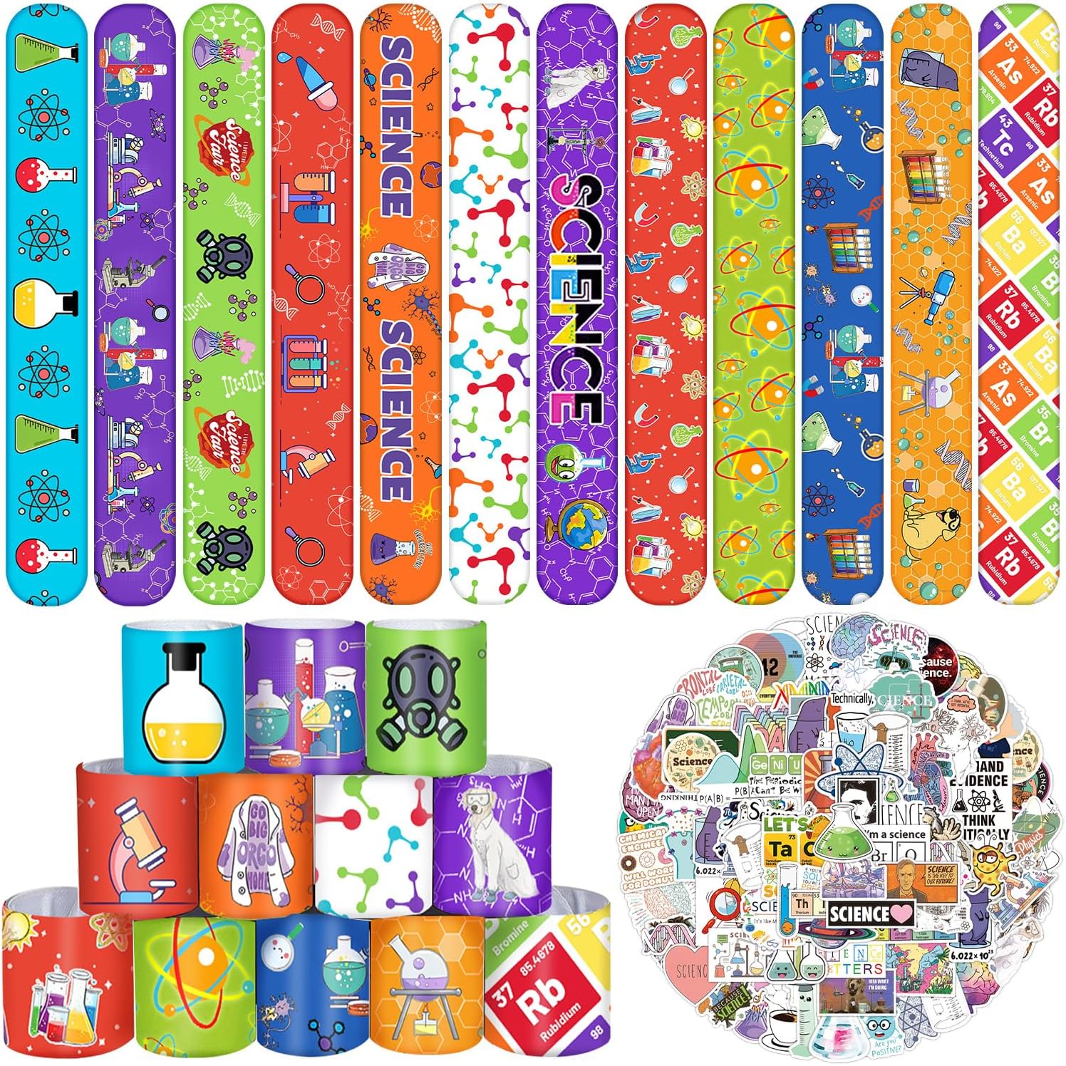 Amazon.com: 86PCS Science Party Favors Include 36PCS Science Slap ...