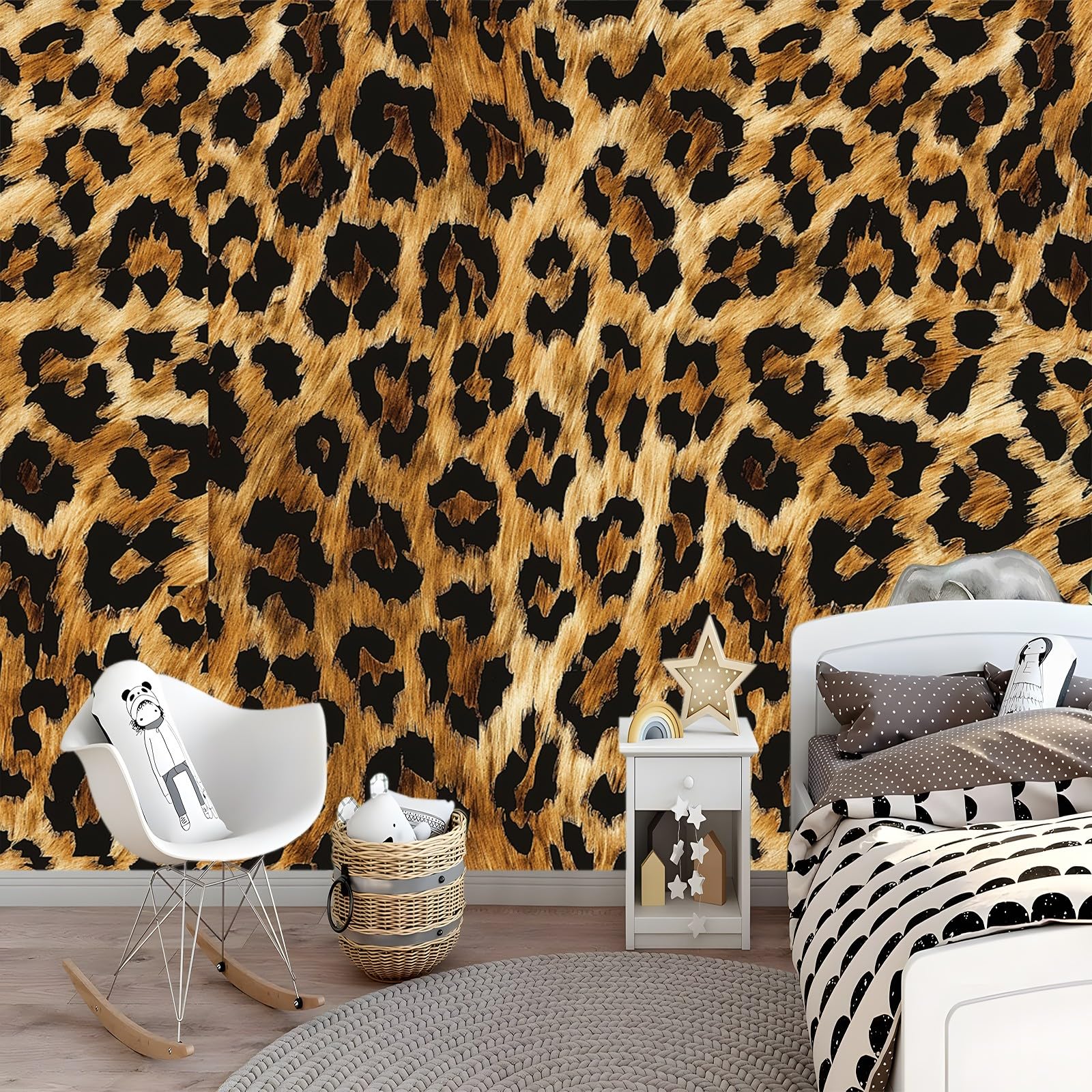 Leopard Print Wallpaper Bedroom