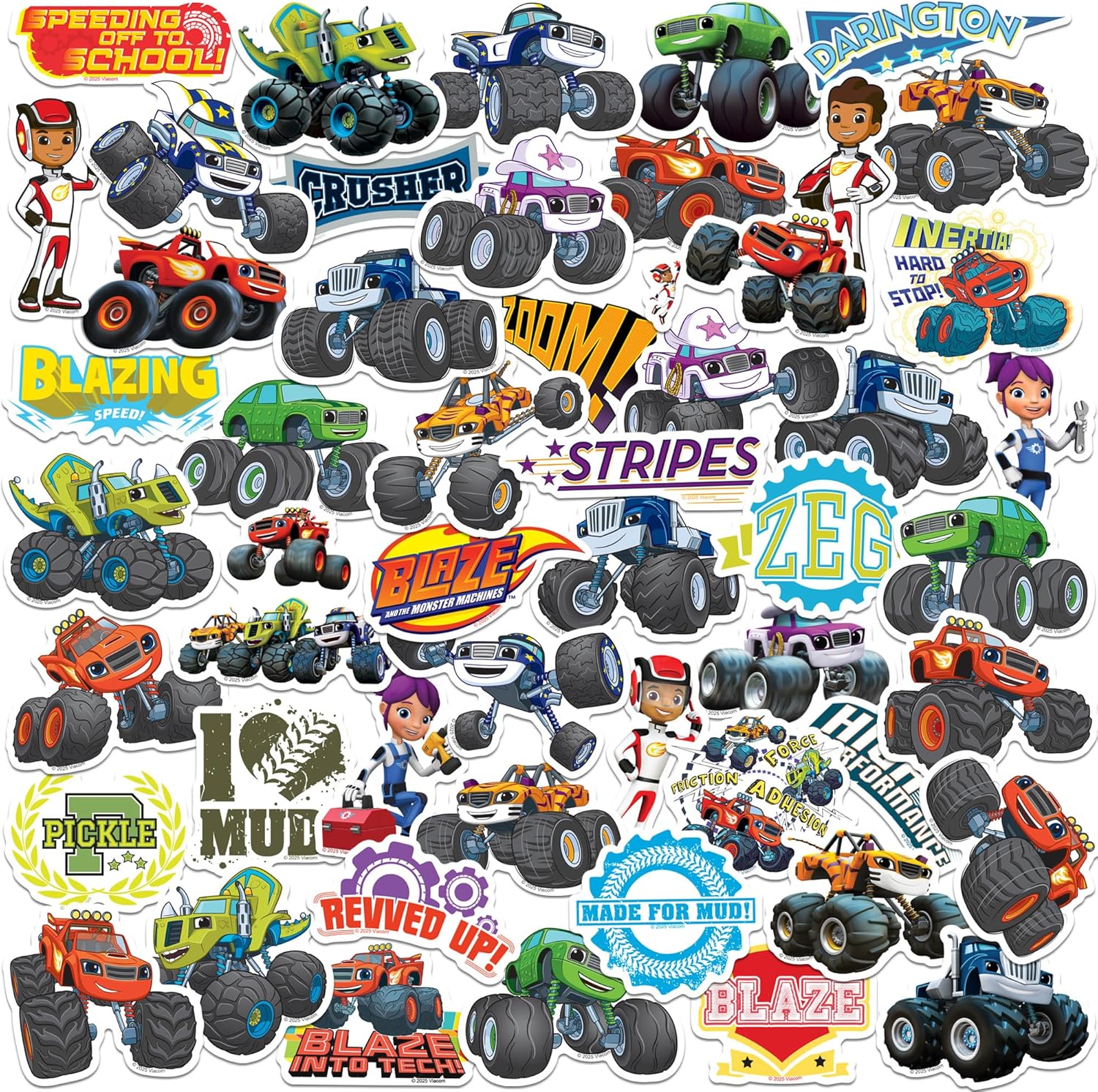Amazon.com: Blaze and The Monster Machines Variety 50ct Vinyl Large ...