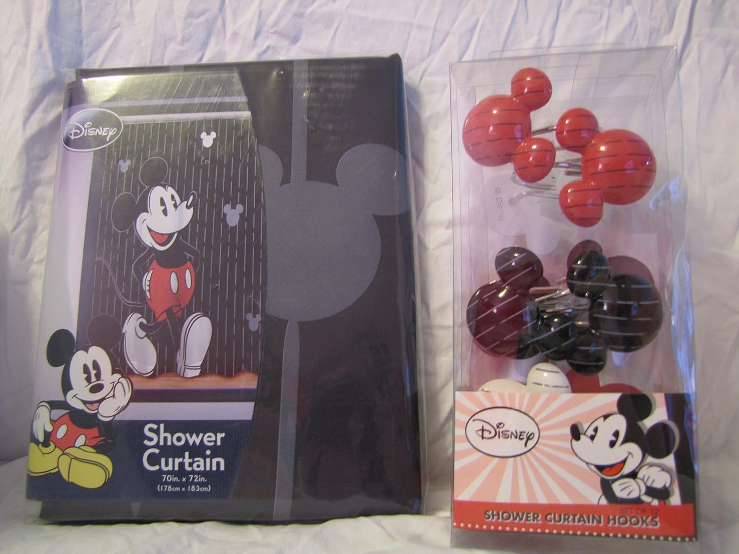 Amazon.com: Mickey Mouse Shower Curtain and Hooks Combo : Home & Kitchen