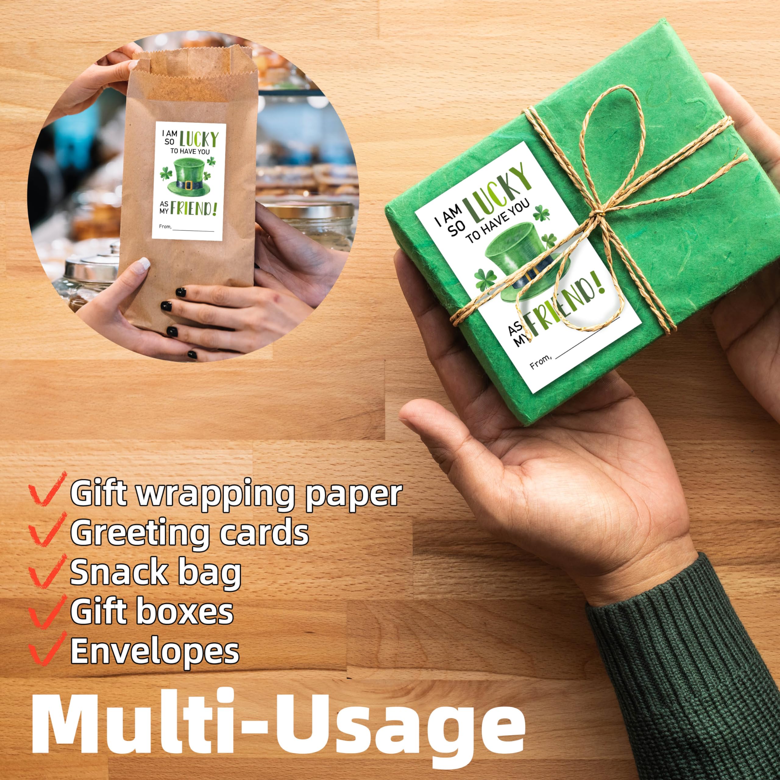 Snapklik.com : St. Patricks Day Lucky Clover Label Tags, Self-Adhesive ...