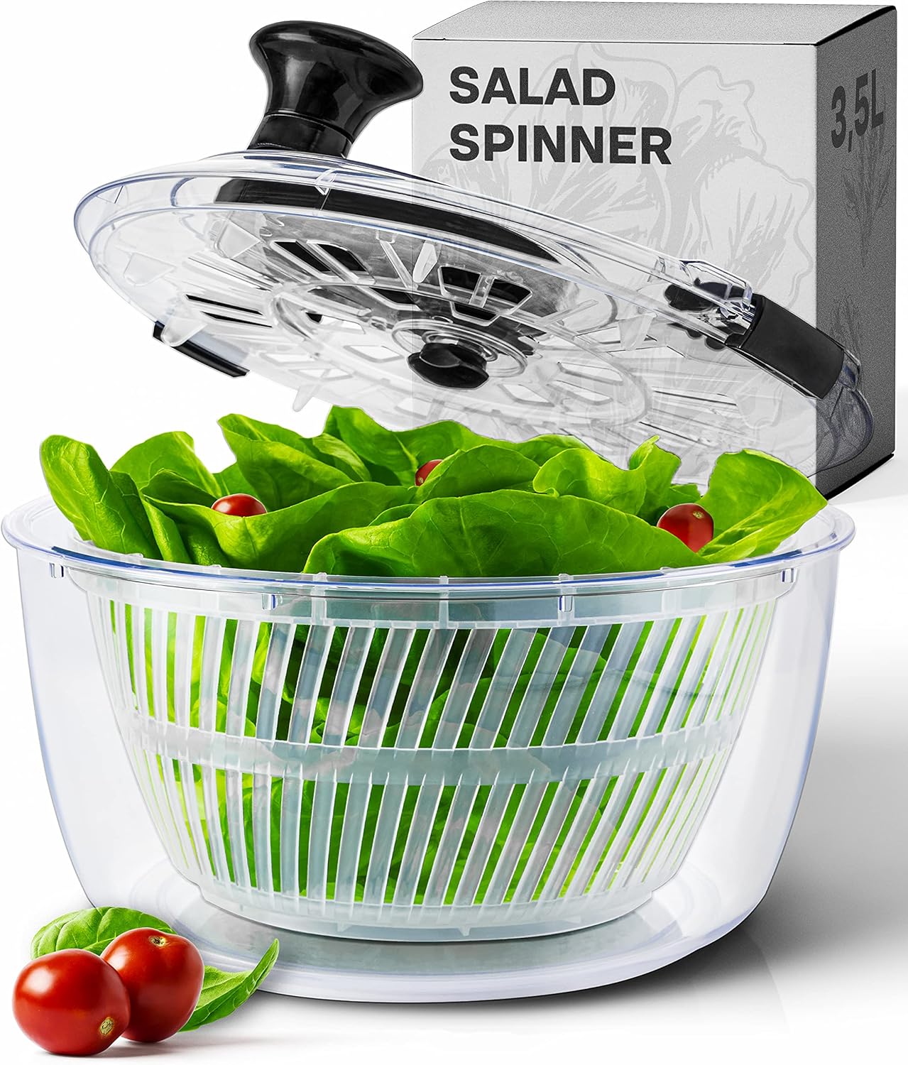 Amazon.com: Neatness Large Salad Spinner with Drain, Bowl, and Colander ...