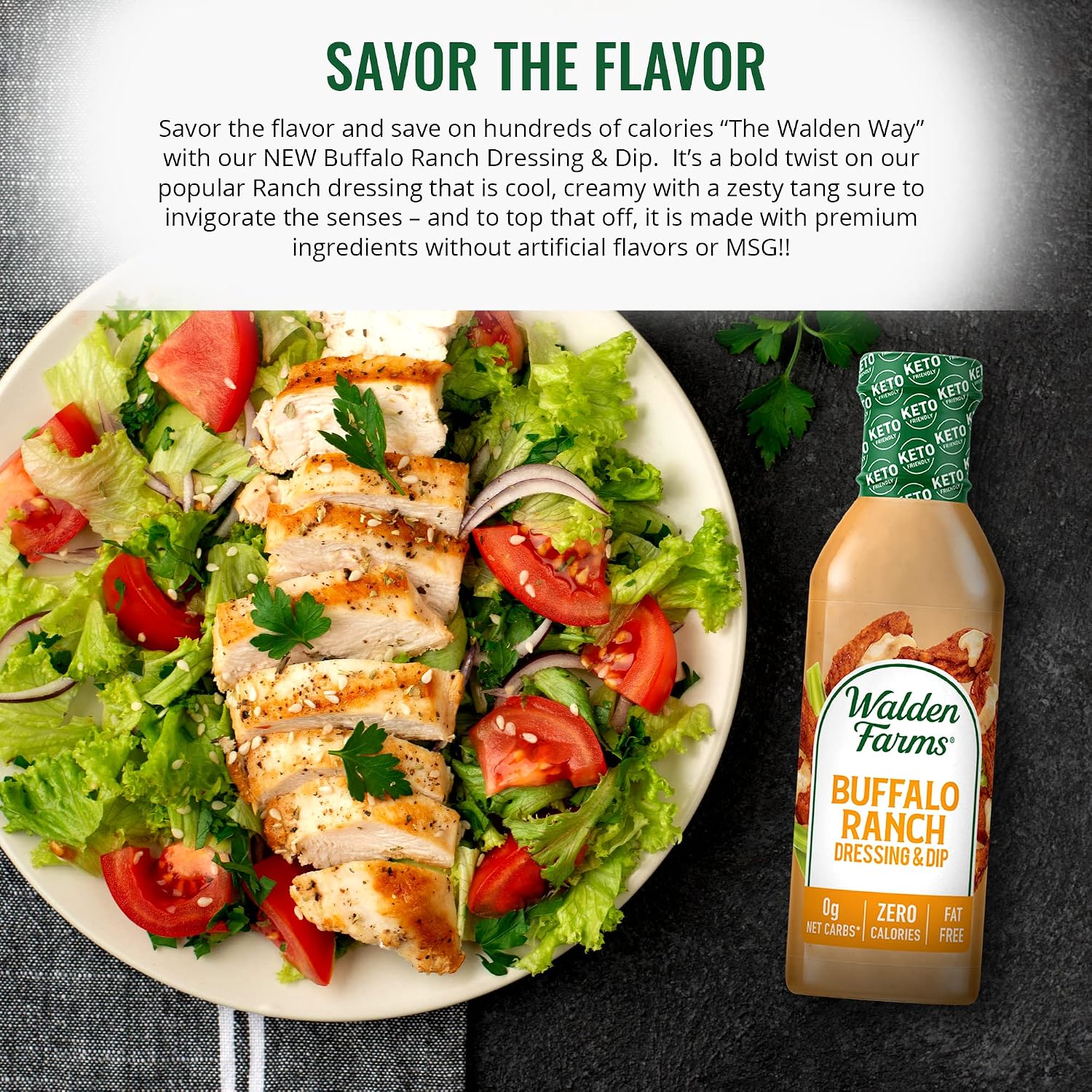 Walden Farms Buffalo Ranch – Aderezo de 12 onzas Sabor cremoso y ...