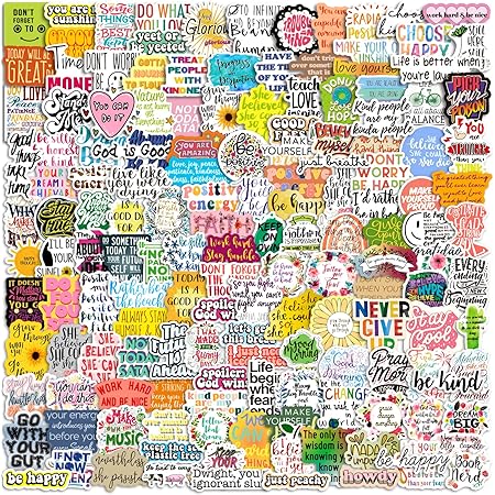 Amazon.com: Quote Stickers, Positive Stickers 200Pcs Motivational ...